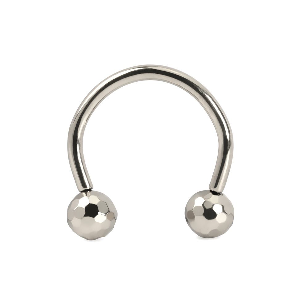 Vet hoefijzer van titanium met mini disco balletjes